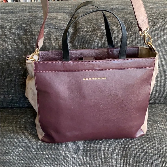 mercer & madison | Bags | Mercer Madison Leather Tote Bag | Poshmark